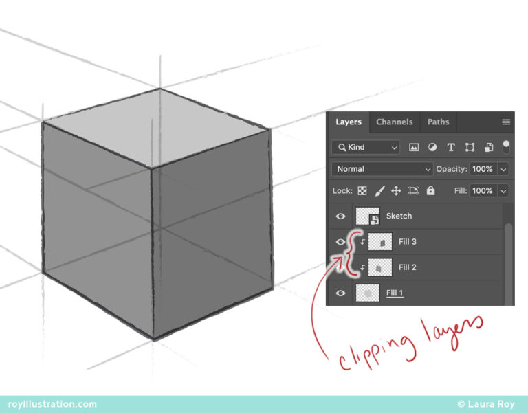 Quick & Simple Cube Rendering in Photoshop • Roy Illustration